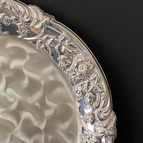 WMF Ikora | Dining | Vintage Silver Plate Serving Tray Swirl Brushed ...